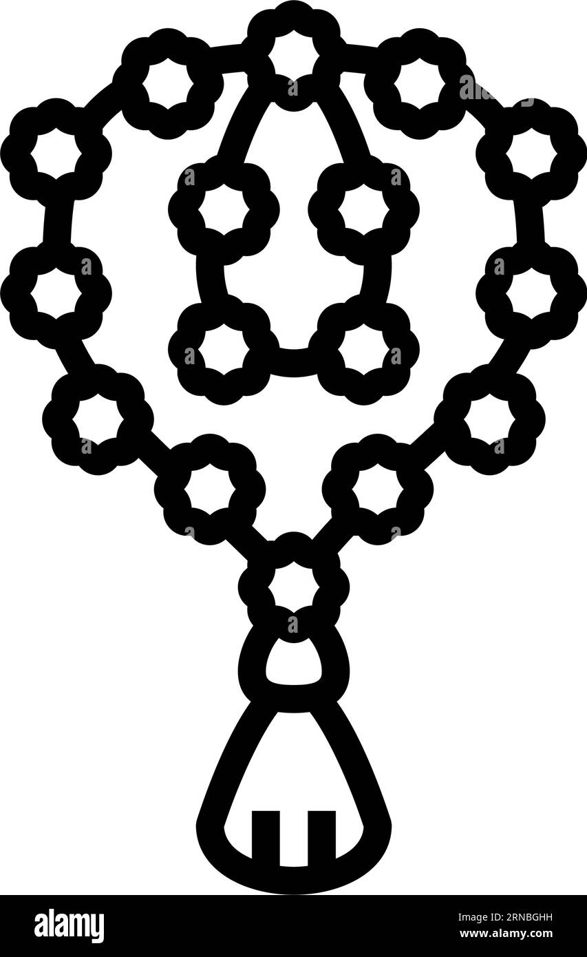 rudraksha beads line icon vector illustration Stock Vector Image & Art ...