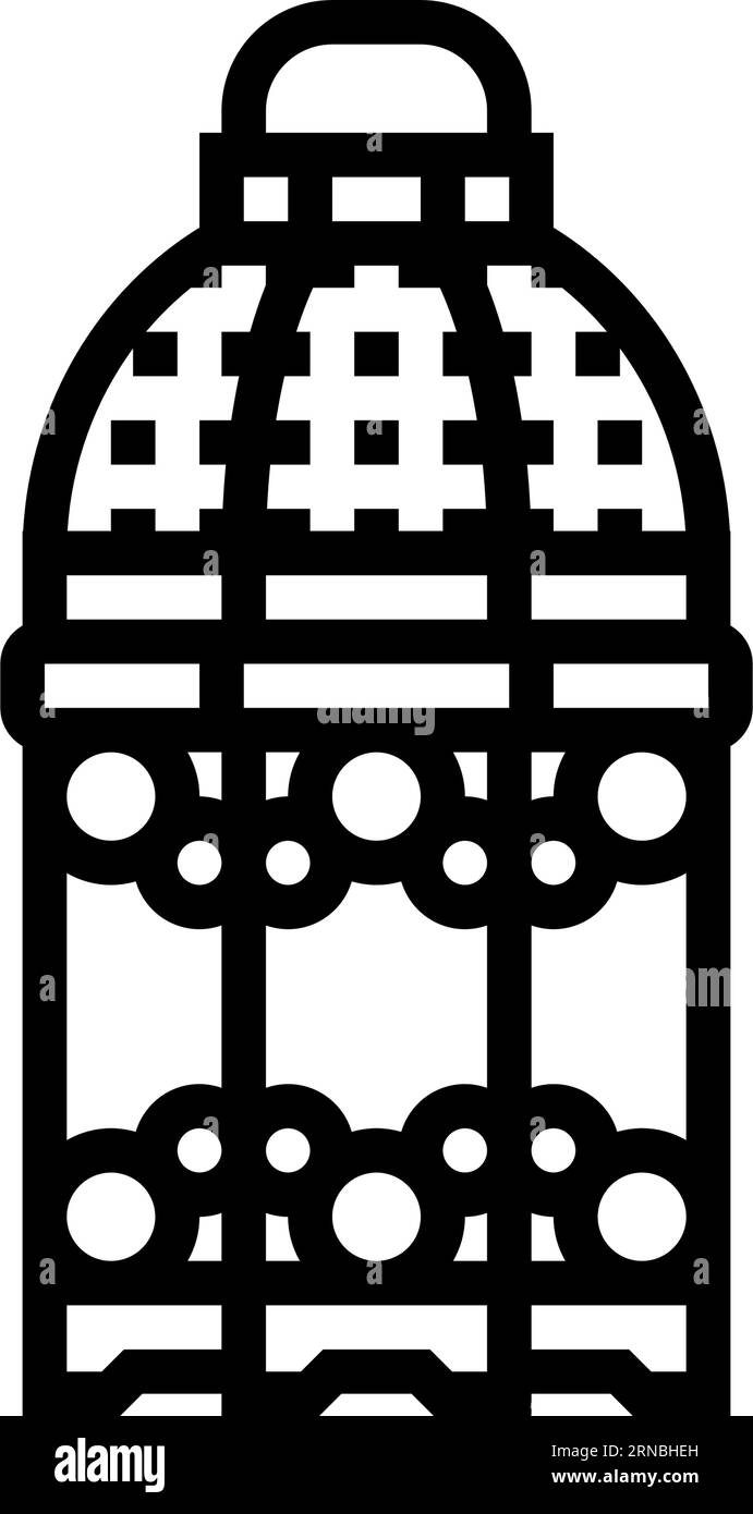 islamic lantern fanous line icon vector illustration Stock Vector Image ...
