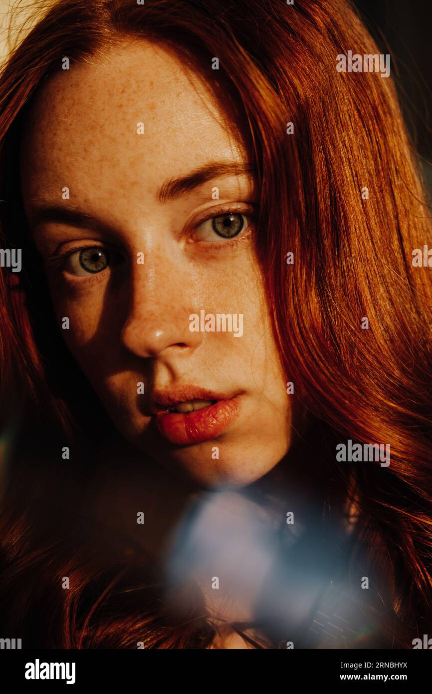 Ginger person freckles hi-res stock photography and images - Alamy