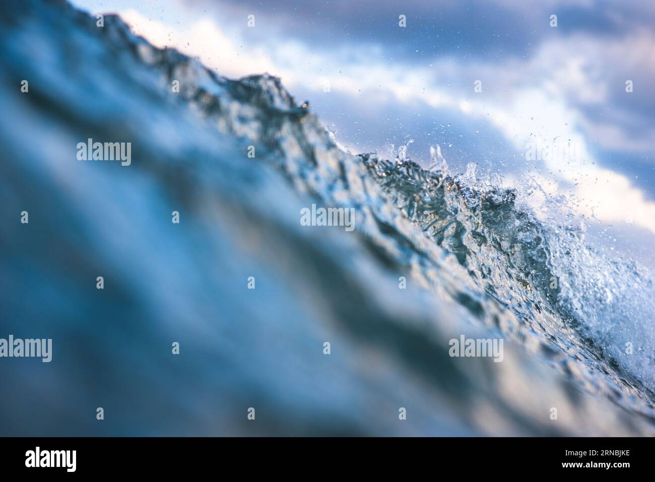 Ocean Water Detail at Dusk in Winter Stock Photo - Alamy