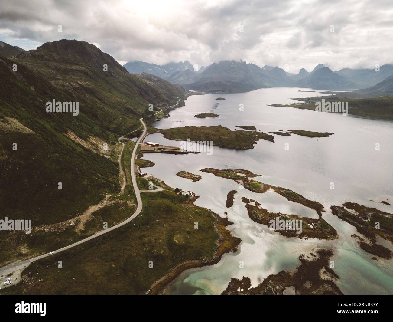 Flying above lofoten islands in hi-res stock photography and images - Alamy