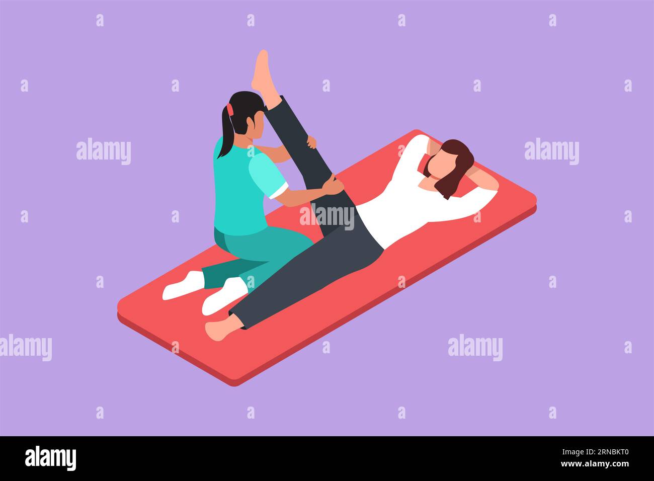 Character flat drawing of rehabilitation center or medical treatment ...