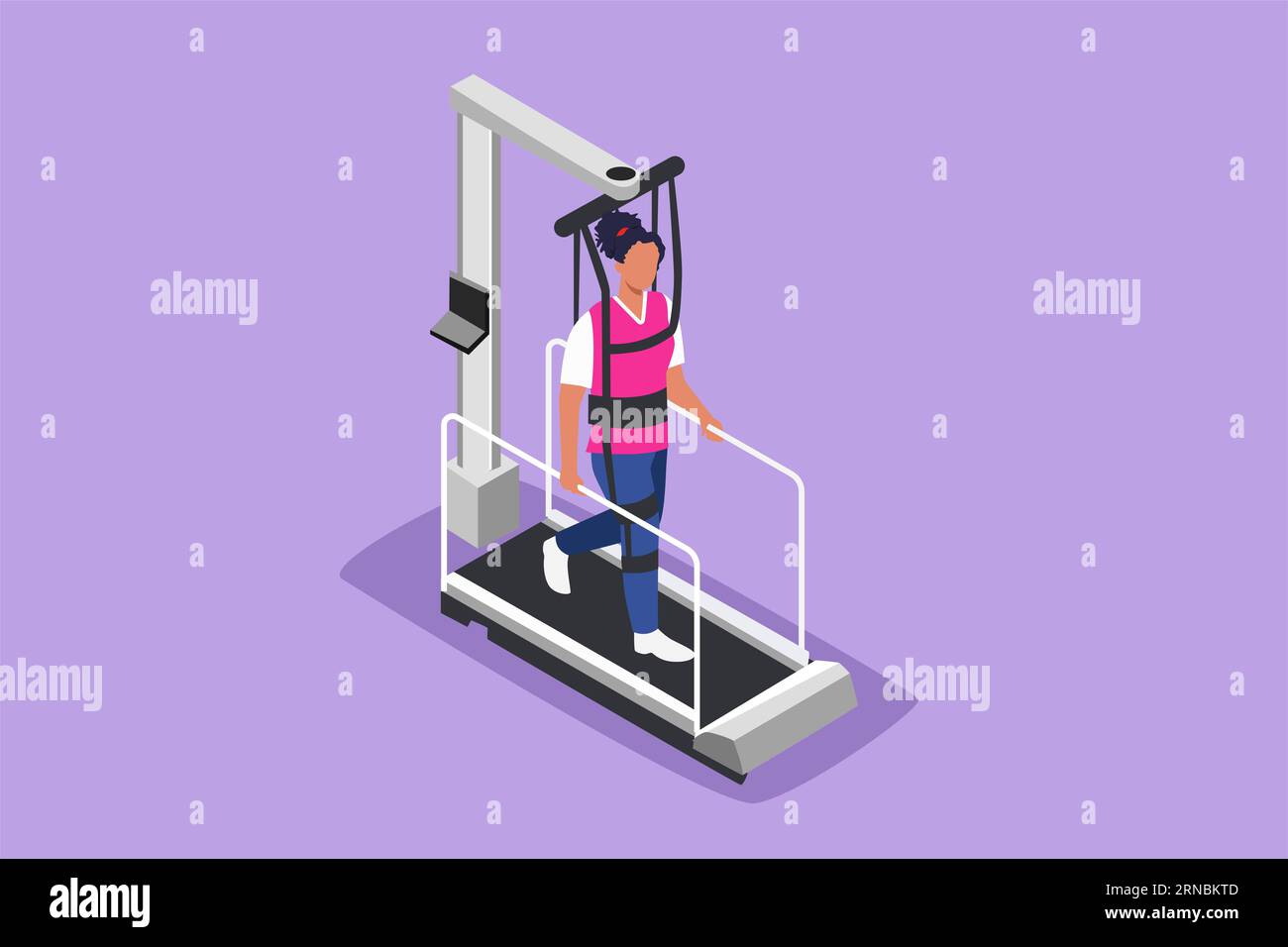 Character flat drawing physiotherapy rehabilitation isometric ...