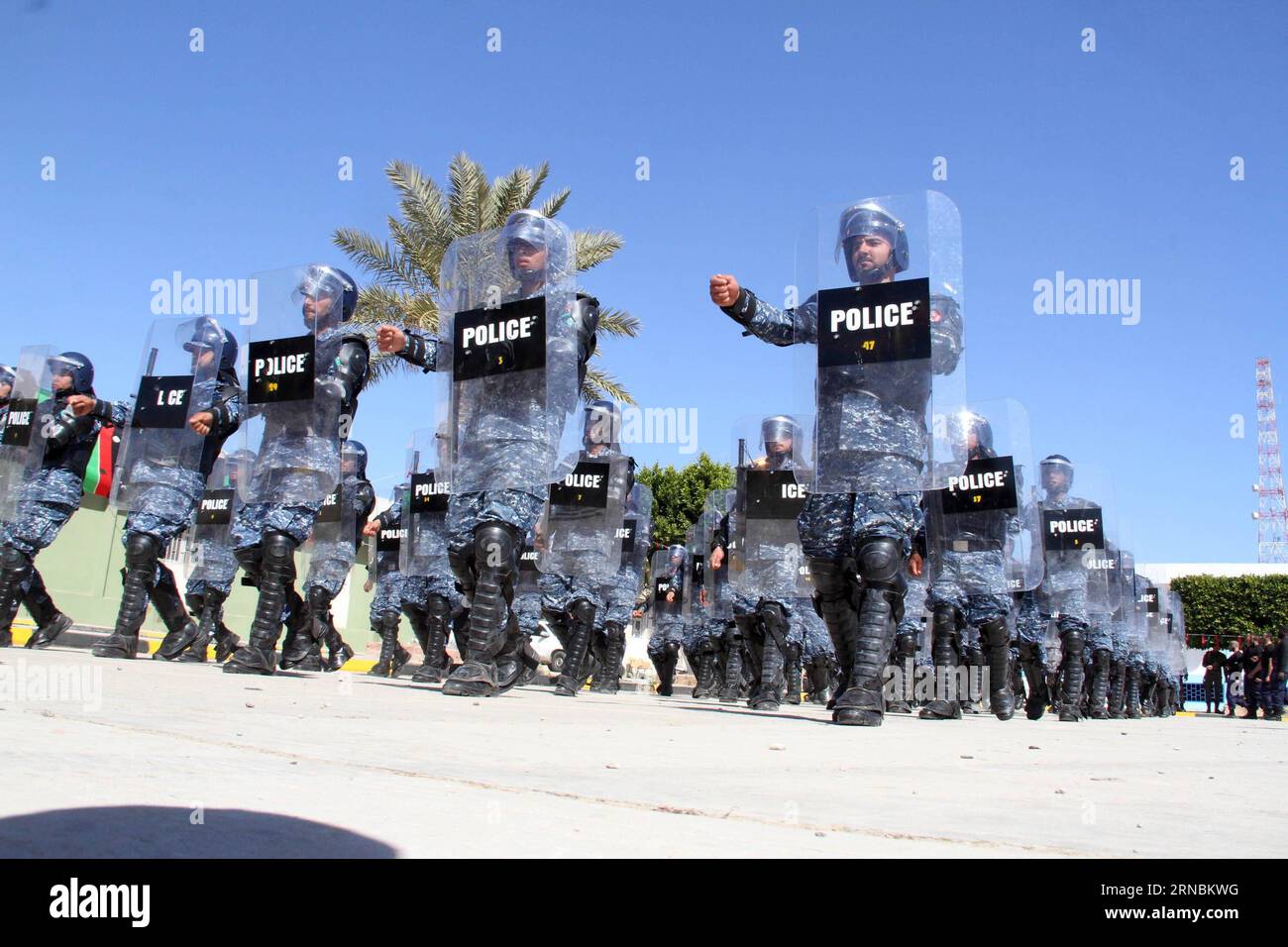 (160308) -- TRIPOLI, March 8, 2016 -- Members of the Libyan judicial ...
