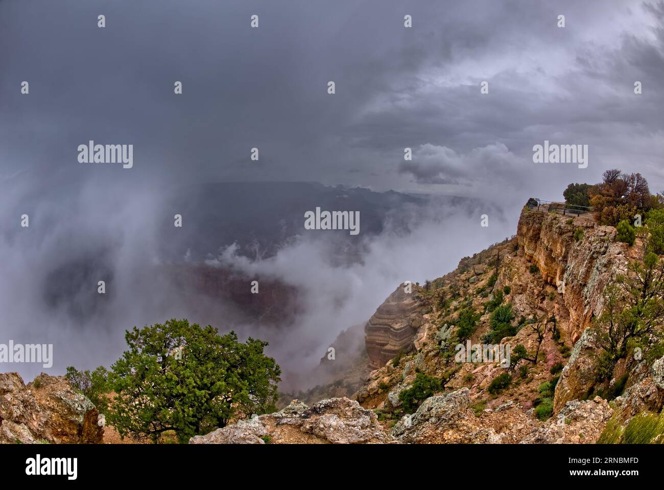 Grand Canyon in the clouds at Lipan Point Stock Photo - Alamy