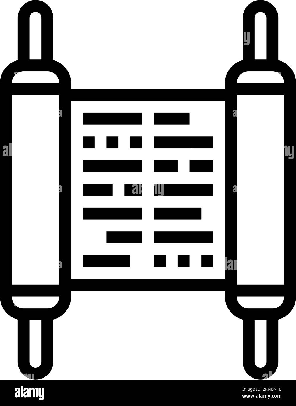 torah scroll jewish line icon vector illustration Stock Vector Image ...