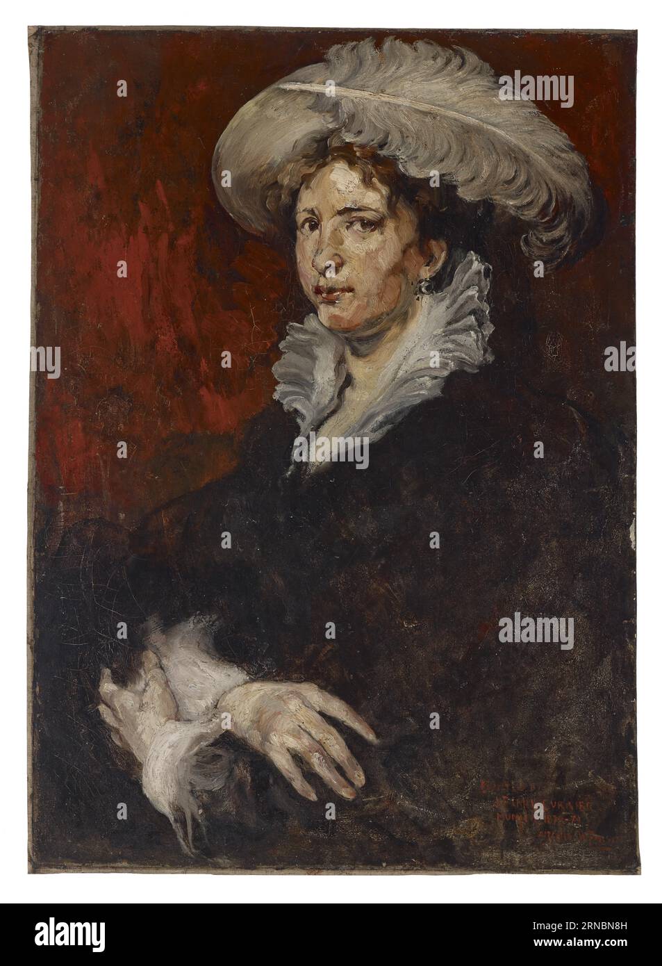 Lady with Plumed Hat by Joseph Frank Currier Stock Photo - Alamy