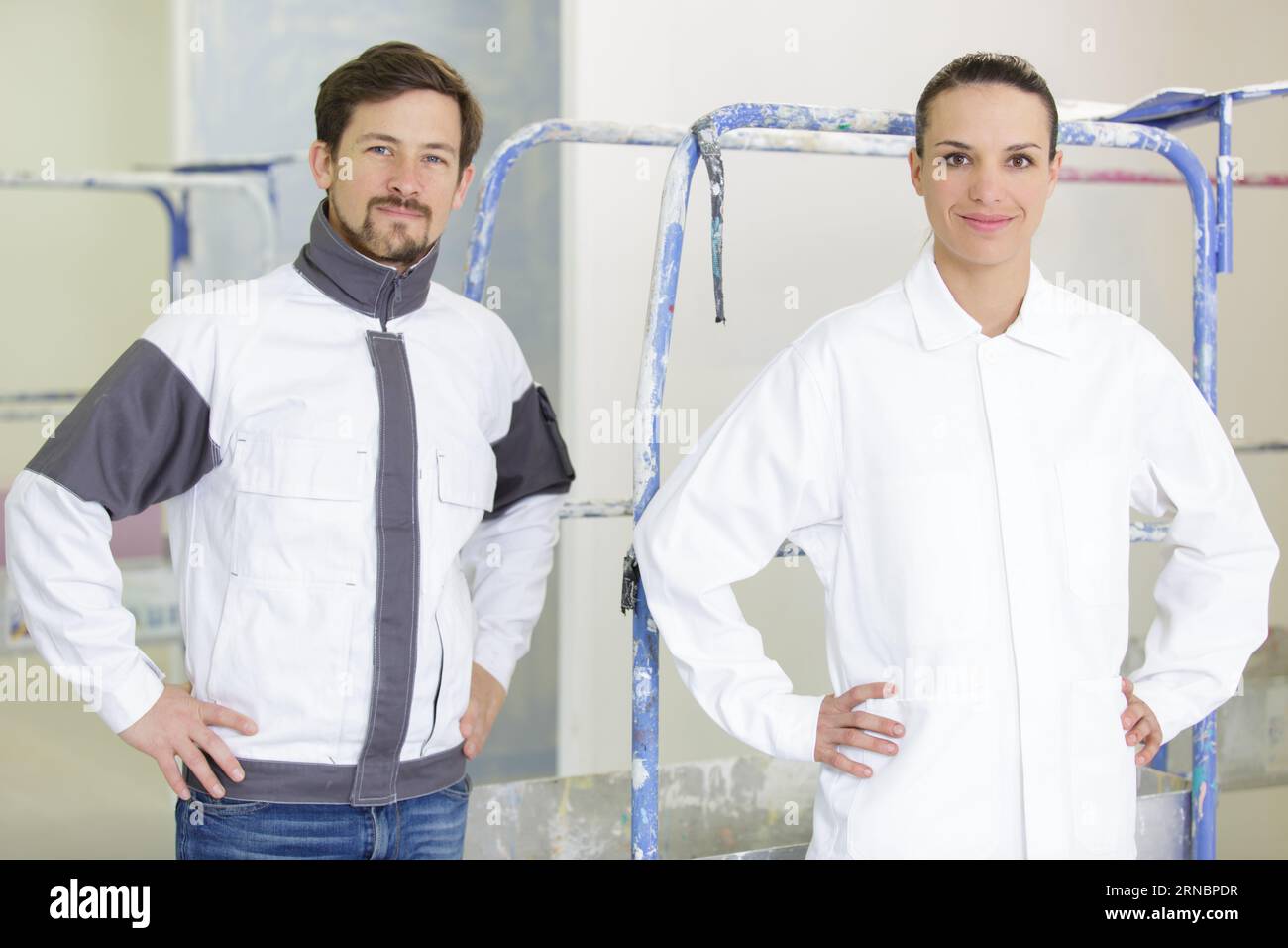 portrait of confident diverse painter Stock Photo - Alamy