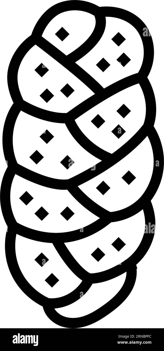 challah bread jewish line icon vector illustration Stock Vector Image ...