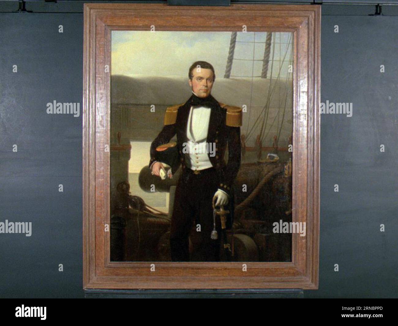 Portrait of Jan Vos (1817-1884) 1856 by Izaak Schouman Stock Photo - Alamy