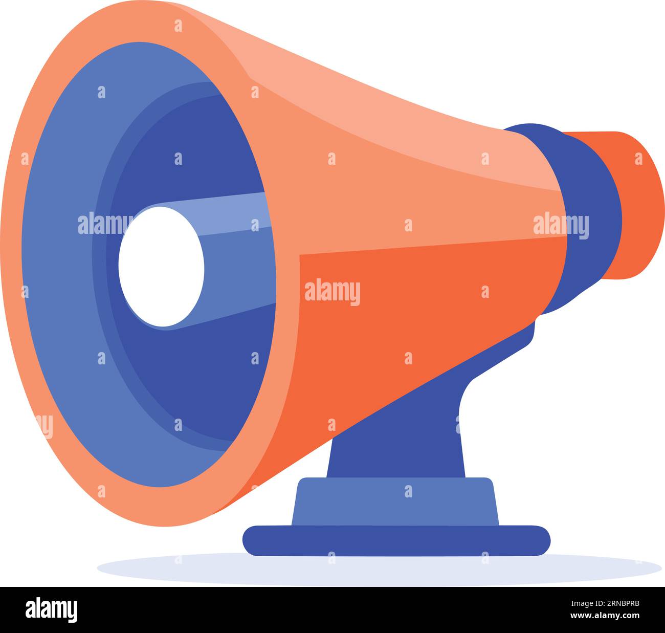colorful megaphone for advertising in UX UI flat style isolated on ...