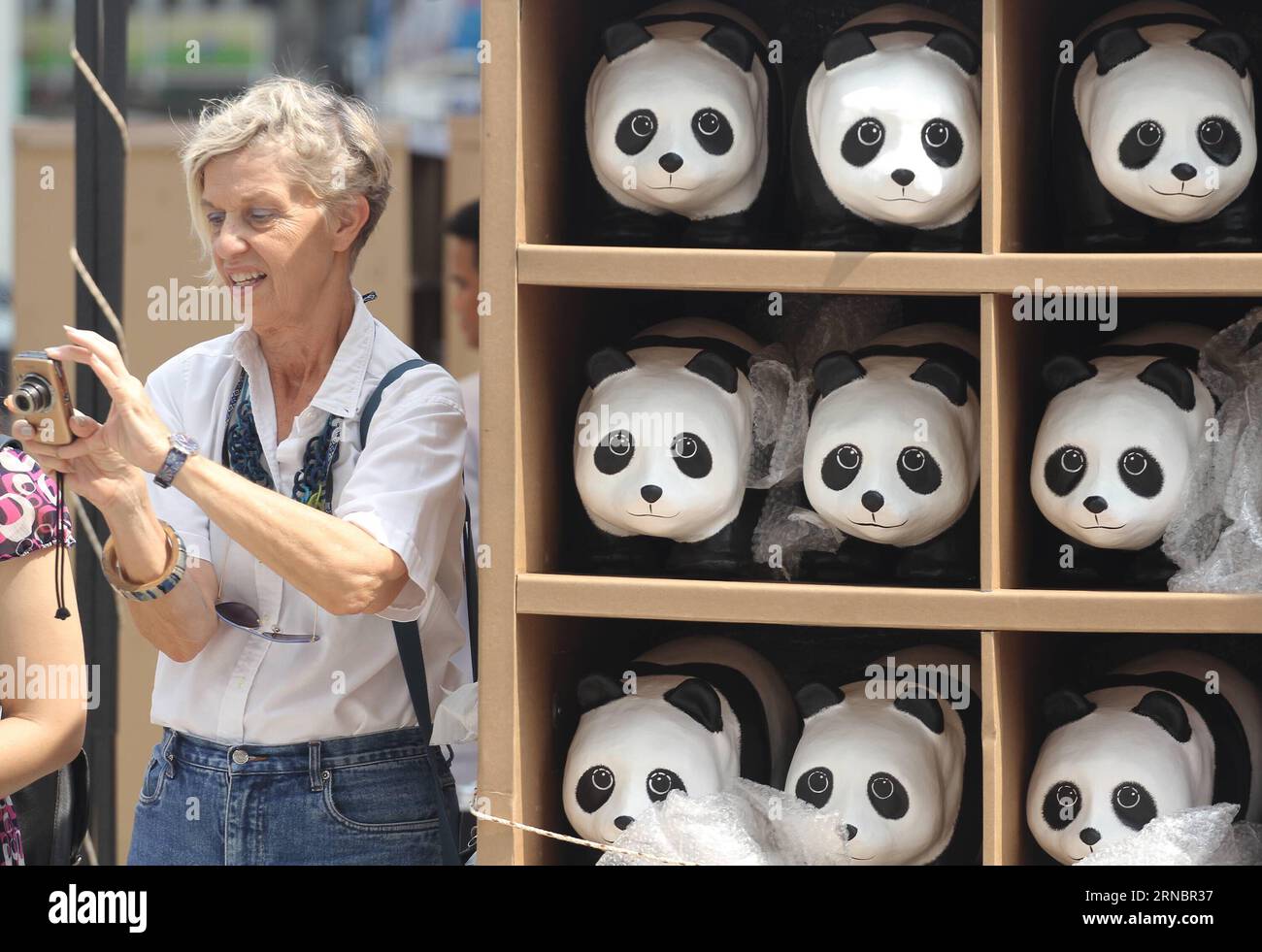 The 1600 Pandas exhibition by French artist Paulo Grangeon displayed in ...