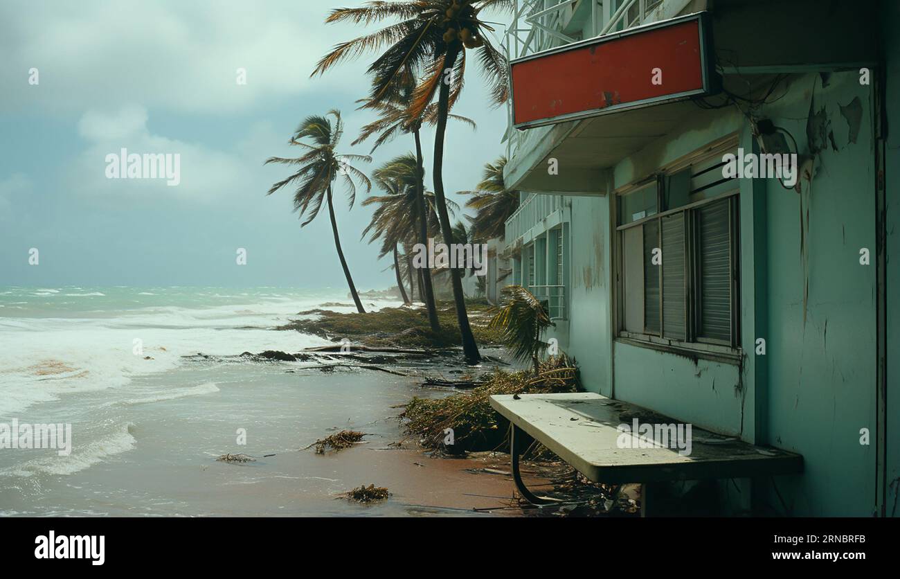 Tropical storm in the Caribbean Stock Photo - Alamy