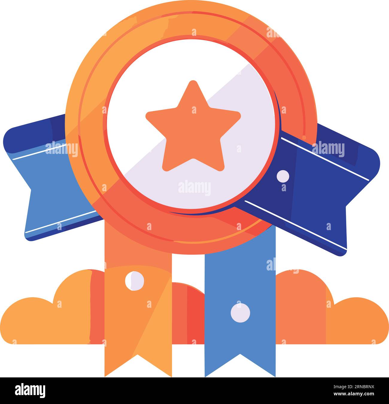 Medals for winners in UX UI flat style isolated on background Stock ...