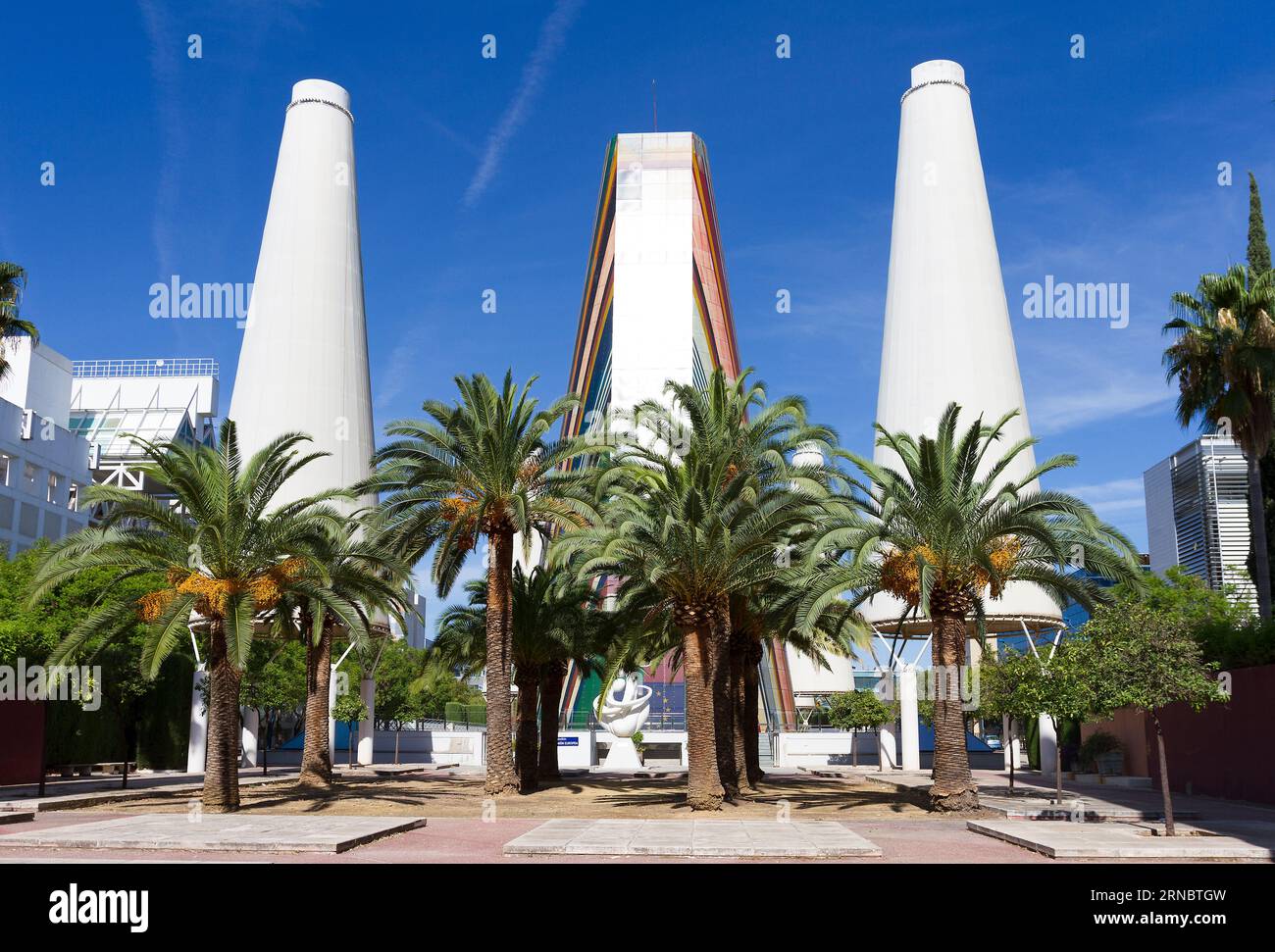 Europe building of the Expo 92, Sevilla, Andalucia, Spain Stock Photo ...