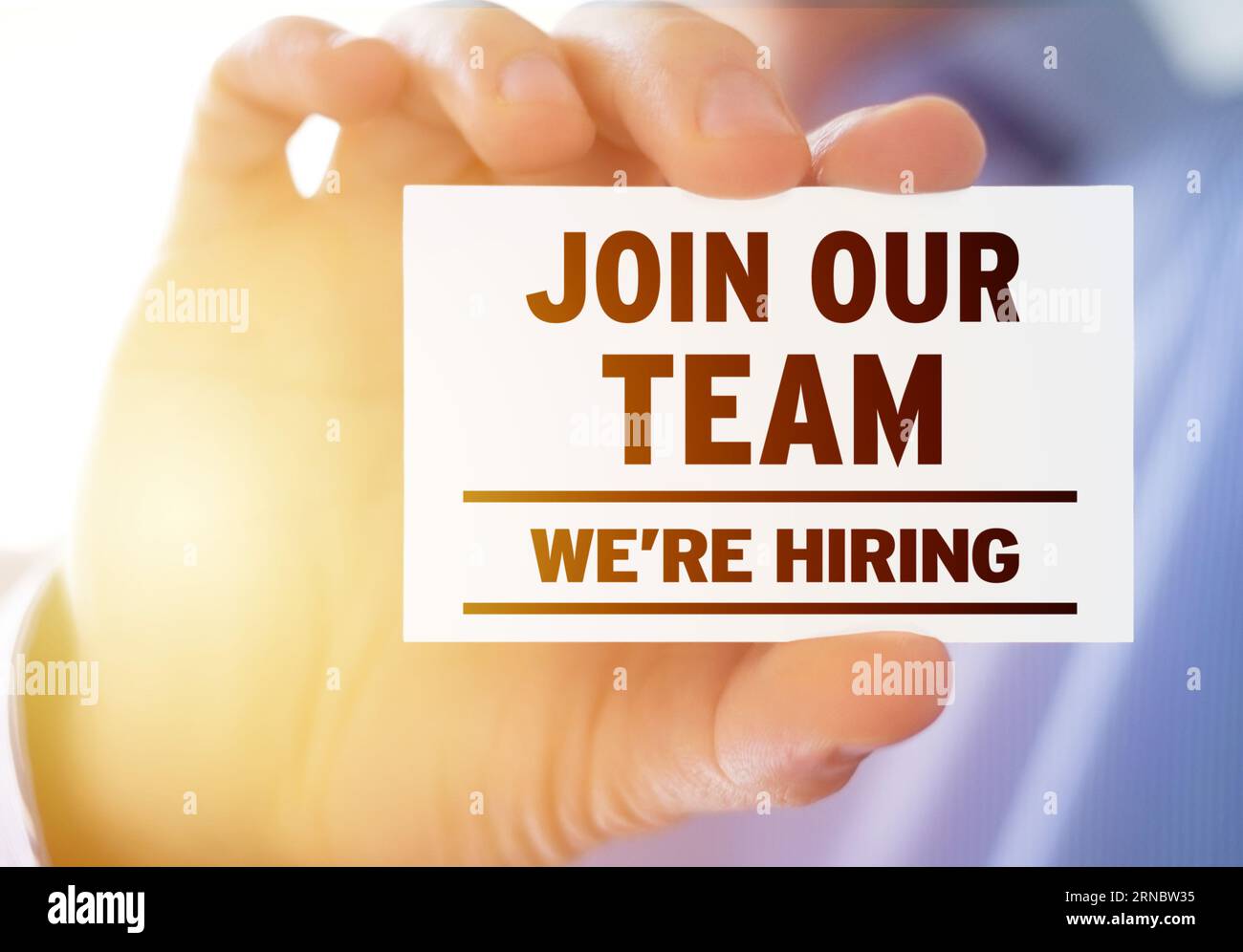 Join our team - we are hirning Stock Photo - Alamy