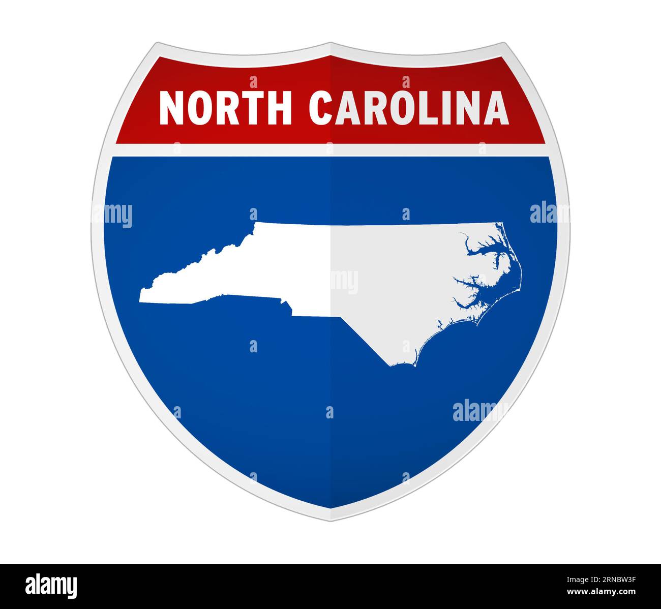 North carolina road map hi-res stock photography and images - Alamy