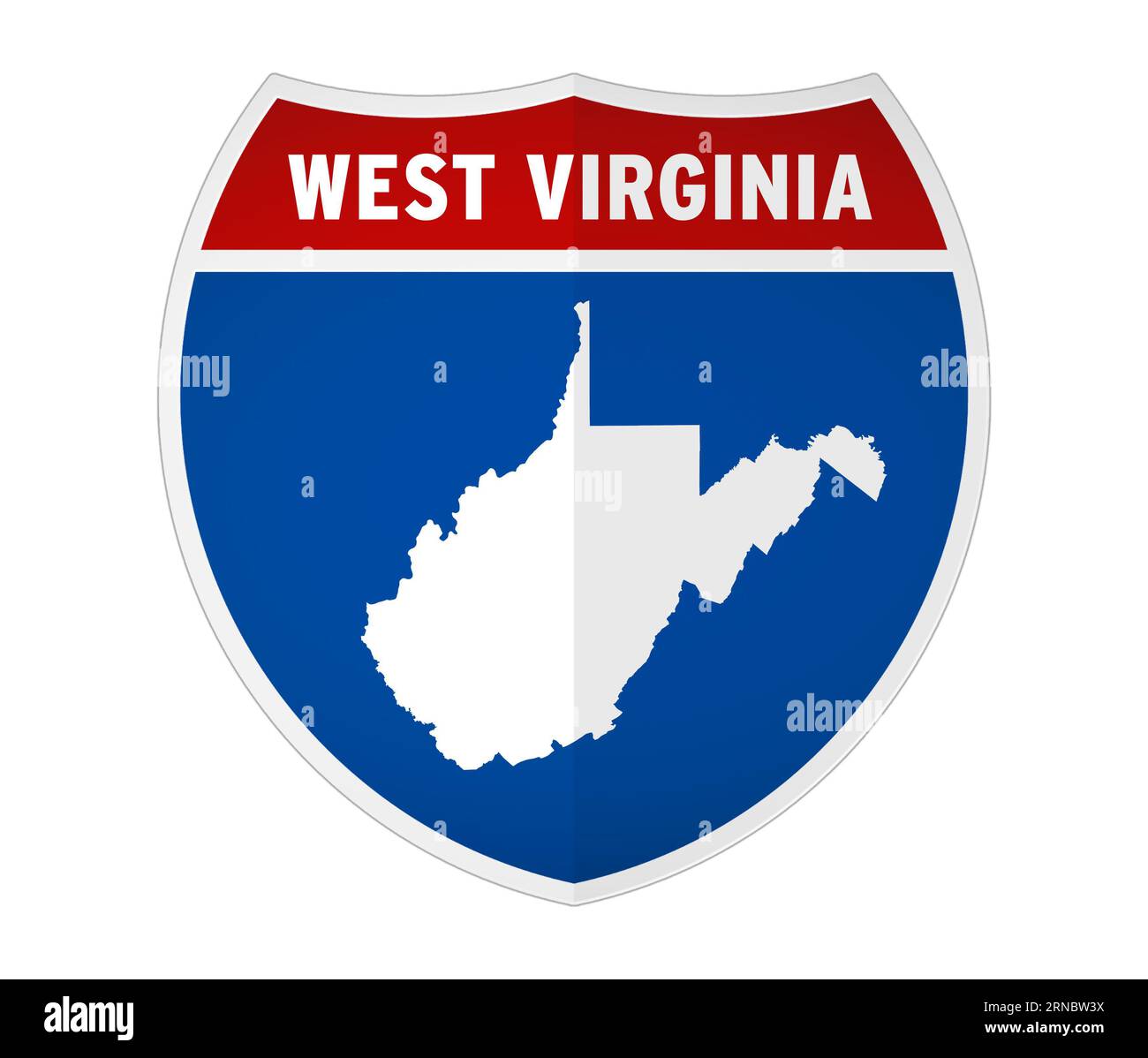 West Virginia - Interstate road sign Stock Photo - Alamy