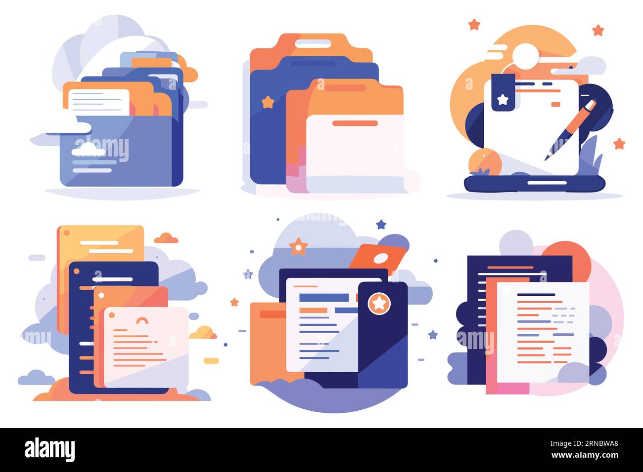 Office administration documents Stock Vector Images - Alamy