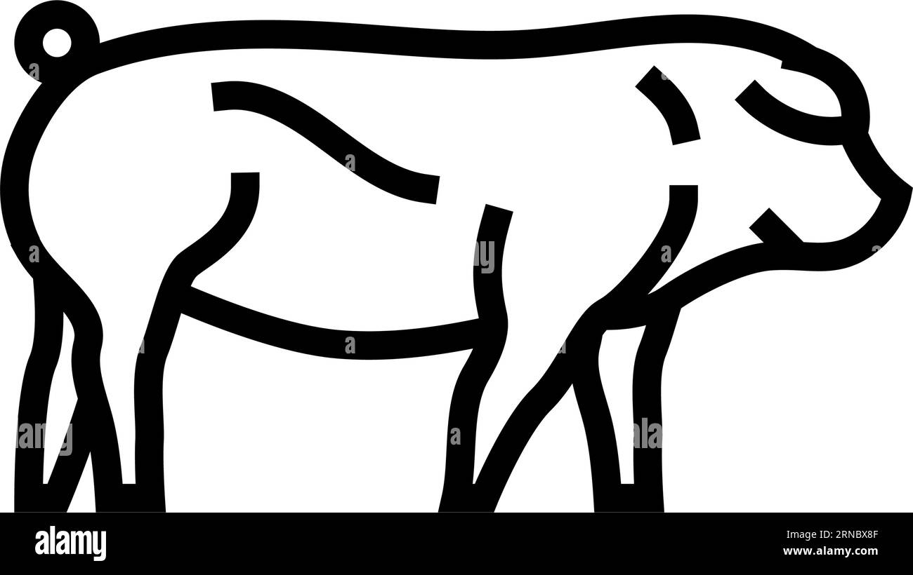 duroc pig breed line icon vector illustration Stock Vector Image & Art ...