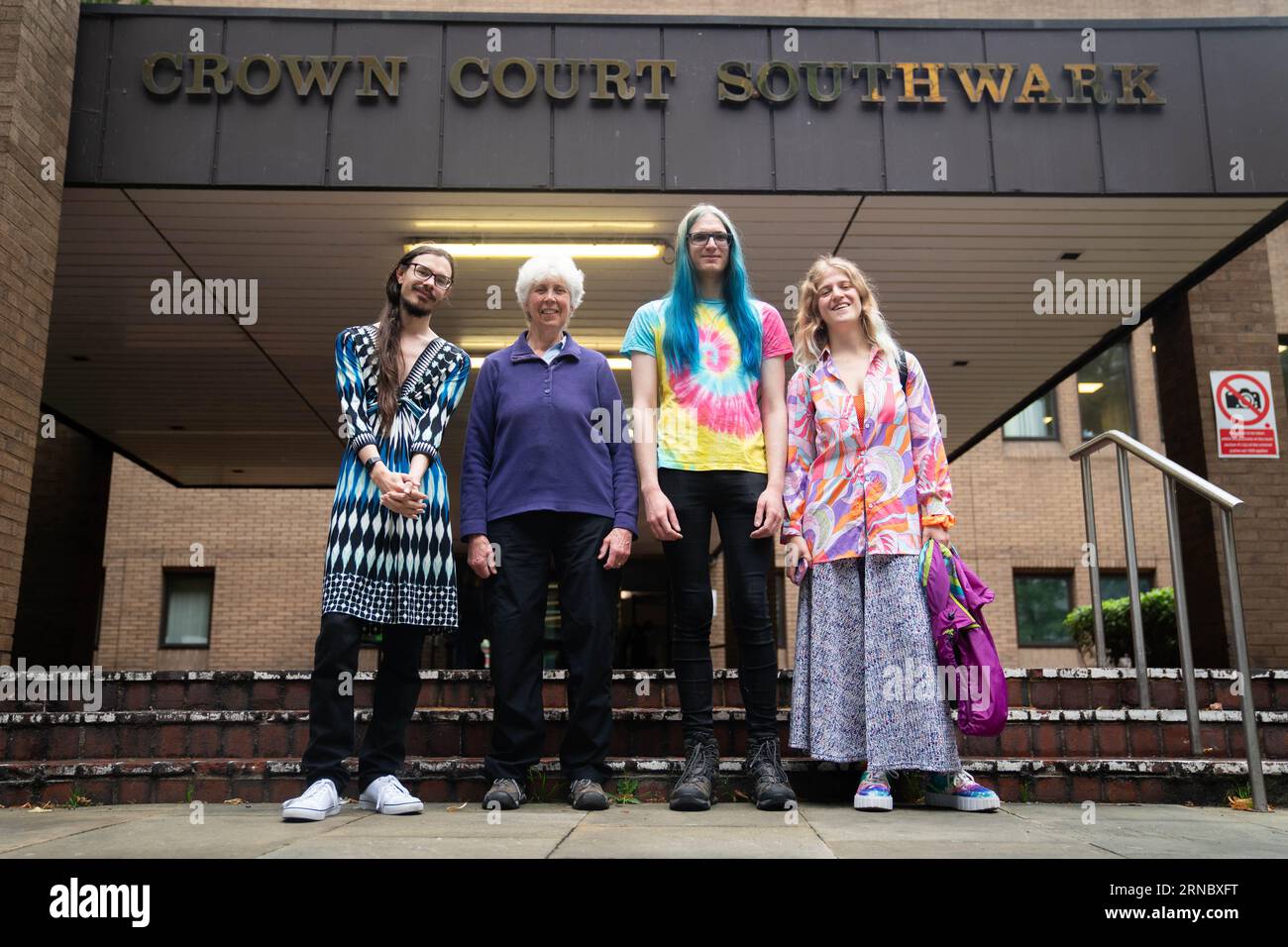 Just Stop Oil protesters (left to right) Callum Goode, 24, Ben Plumpton ...