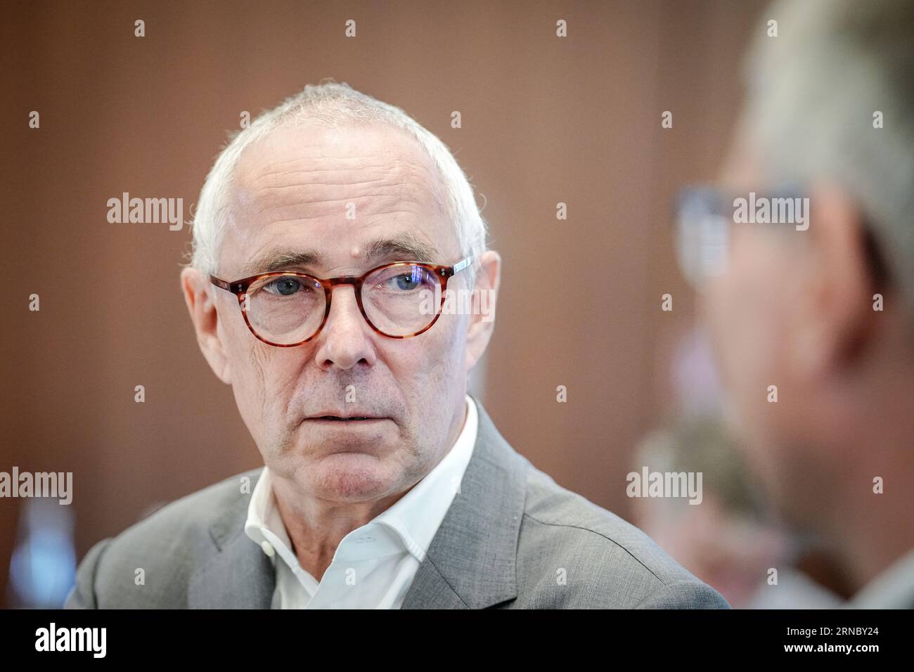 Berlin, Germany. 01st Sep, 2023. Peter Adrian, DIHK President, takes ...