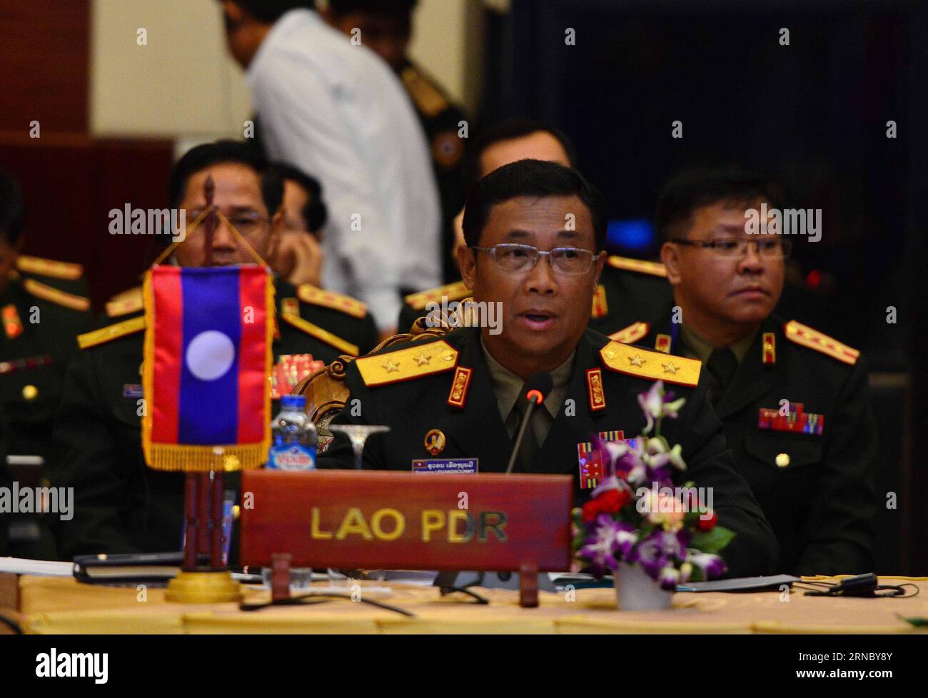 (160314) -- VIENTIANE, March 14, 2016 -- Chief of General Staff of the ...