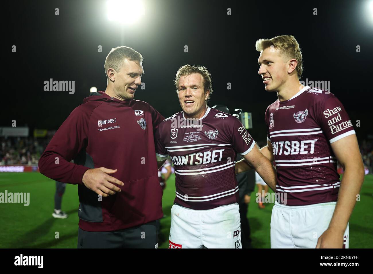 Sydney, Australia. 01st Sep, 2023. Jake Trbojevic of the Sea Eagles (C ...