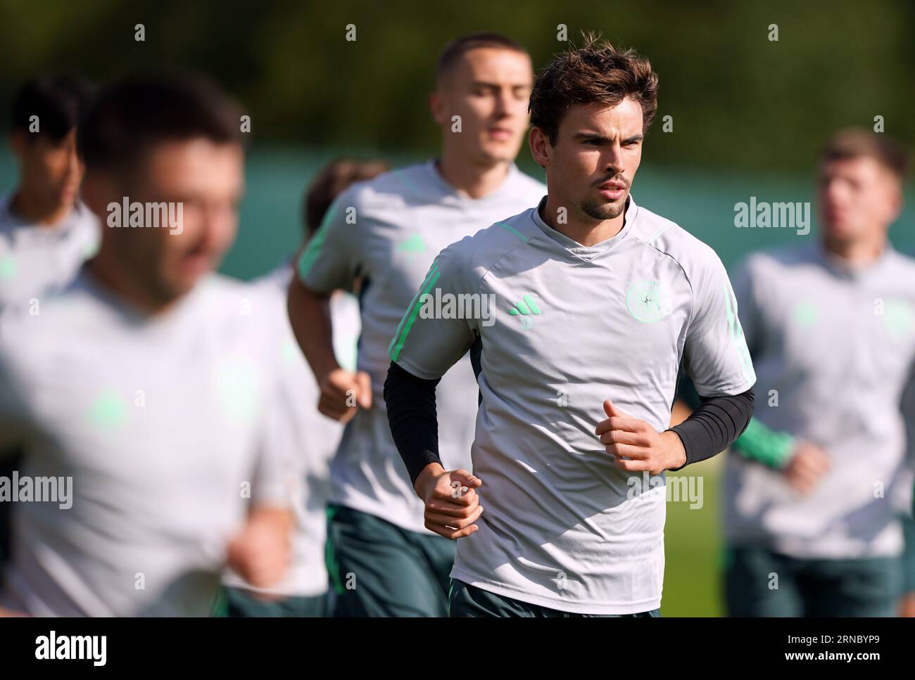 Celtic's Matt O'Riley during a training session at the Lennoxtown ...