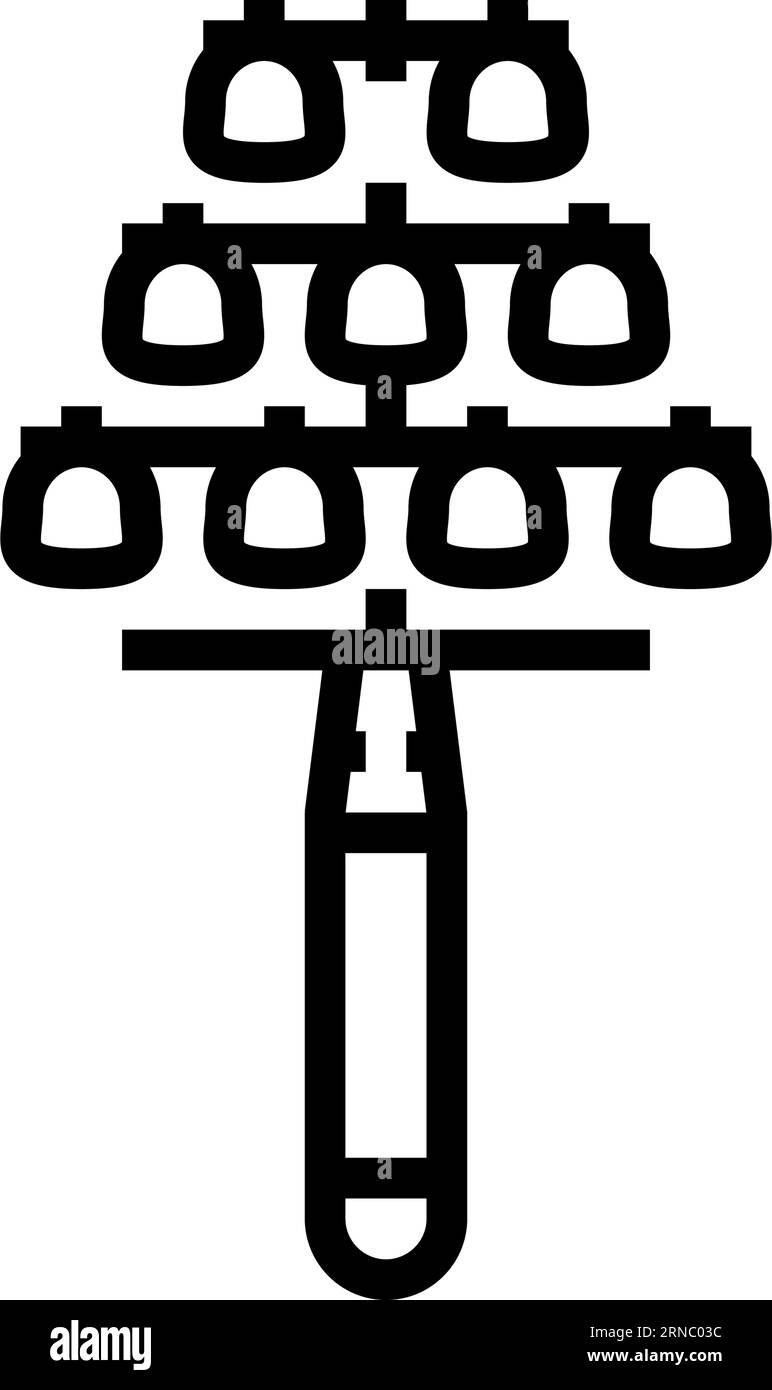 shinto bells shintoism line icon vector illustration Stock Vector Image ...