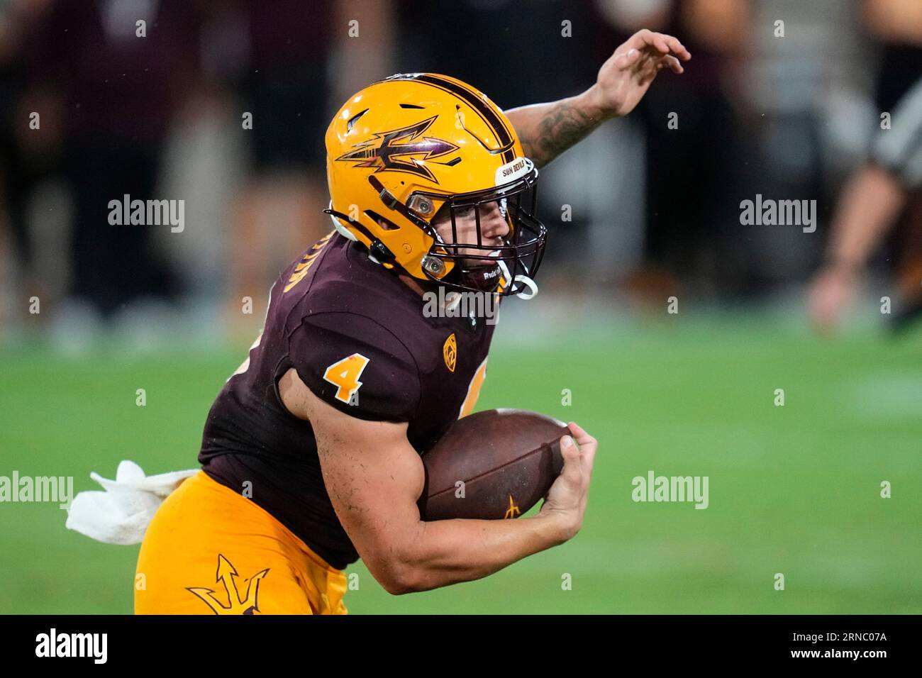 Arizona State running back Cameron Skattebo runs with the ball during ...