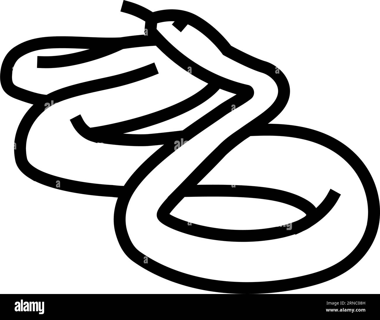 black mamba animal snake line icon vector illustration Stock Vector ...