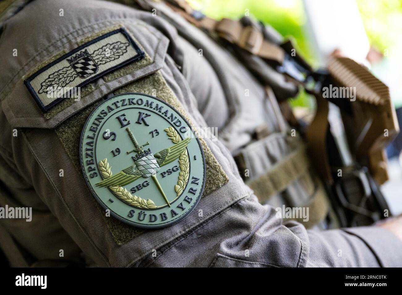 Munich, Germany. 01st Sep, 2023. An officer of the Special Operations ...