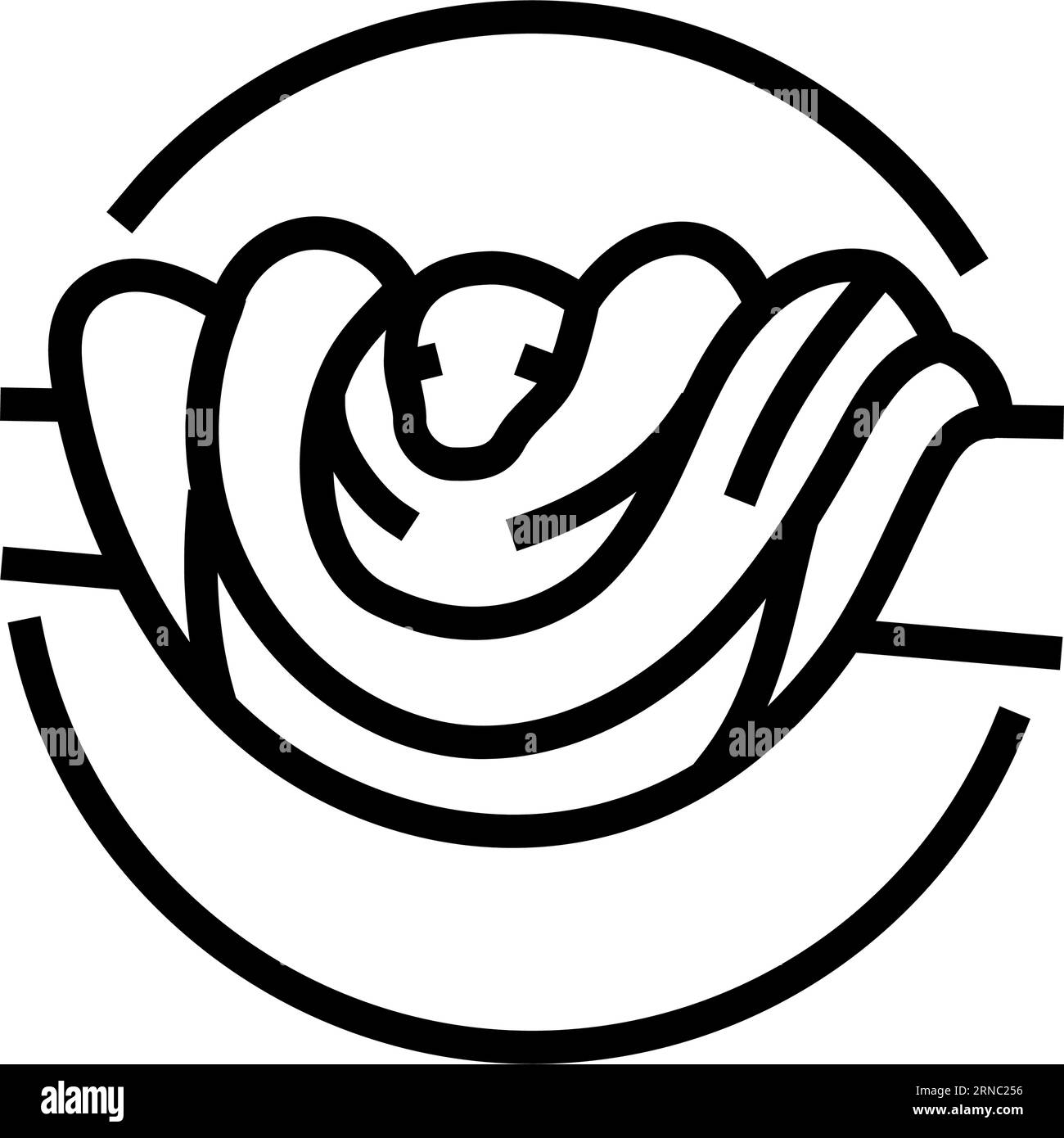 snake tree animal line icon vector illustration Stock Vector Image ...