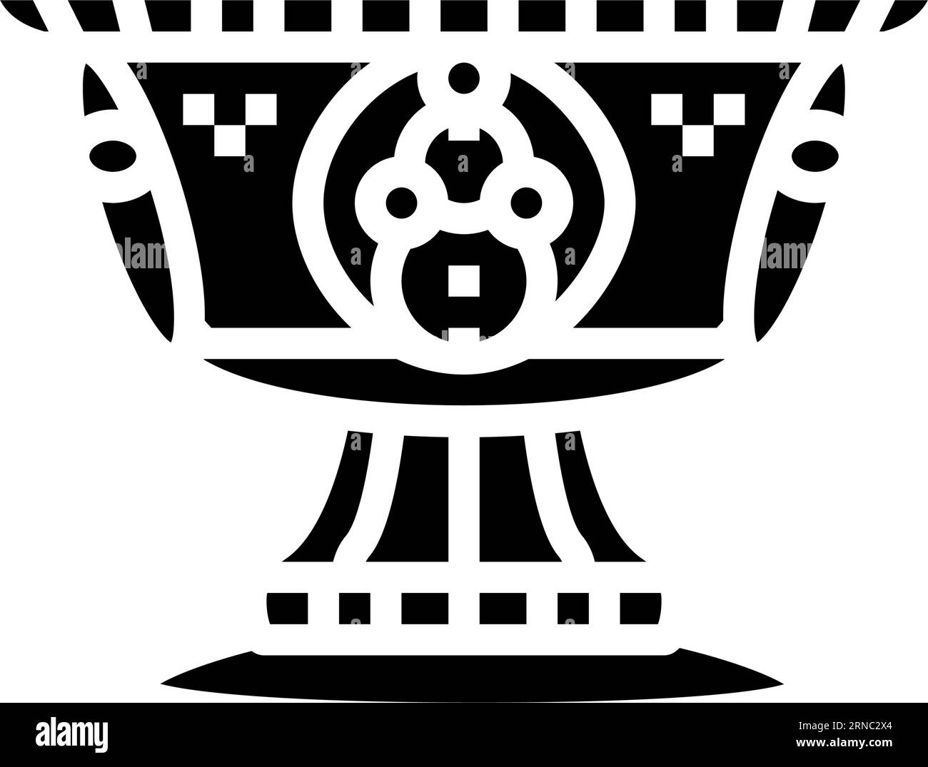 offering bowl buddhism glyph icon vector illustration Stock Vector ...