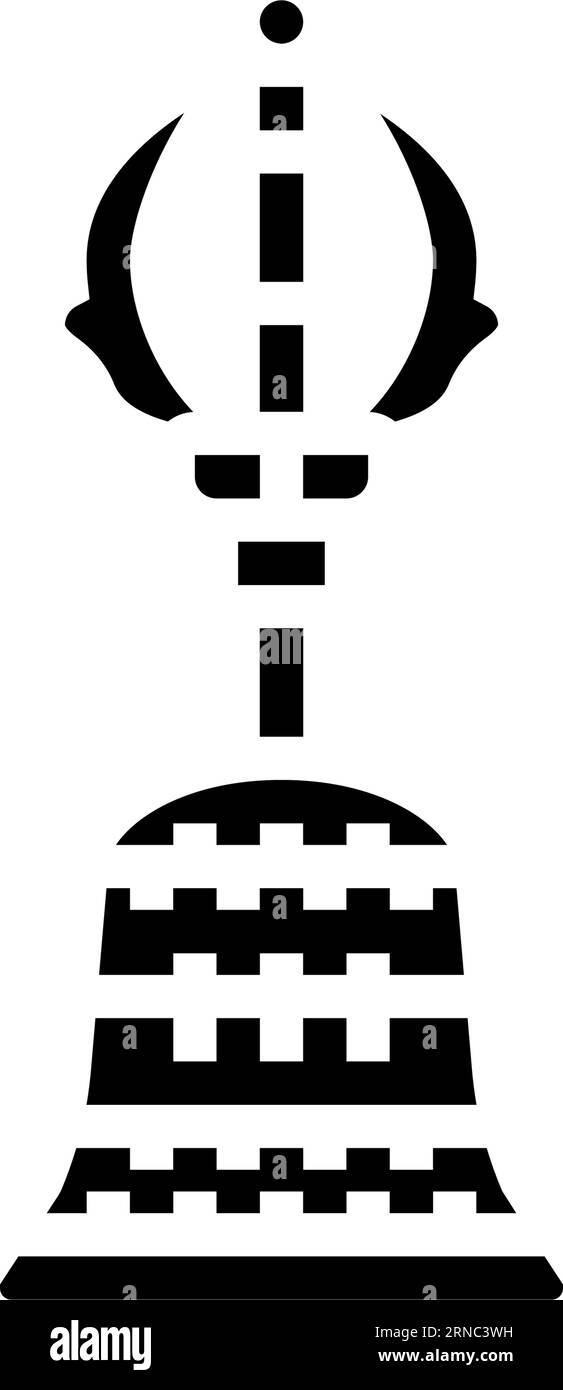 buddhist bell ghanta glyph icon vector illustration Stock Vector Image ...