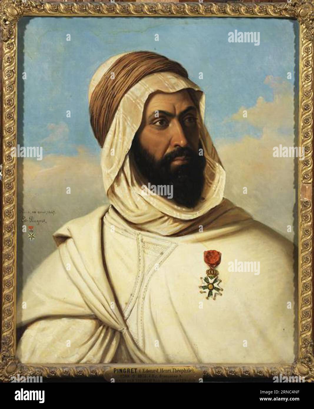 Portrait d'Ahmed Ben Ferruch 1847 by Édouard Pingret Stock Photo - Alamy