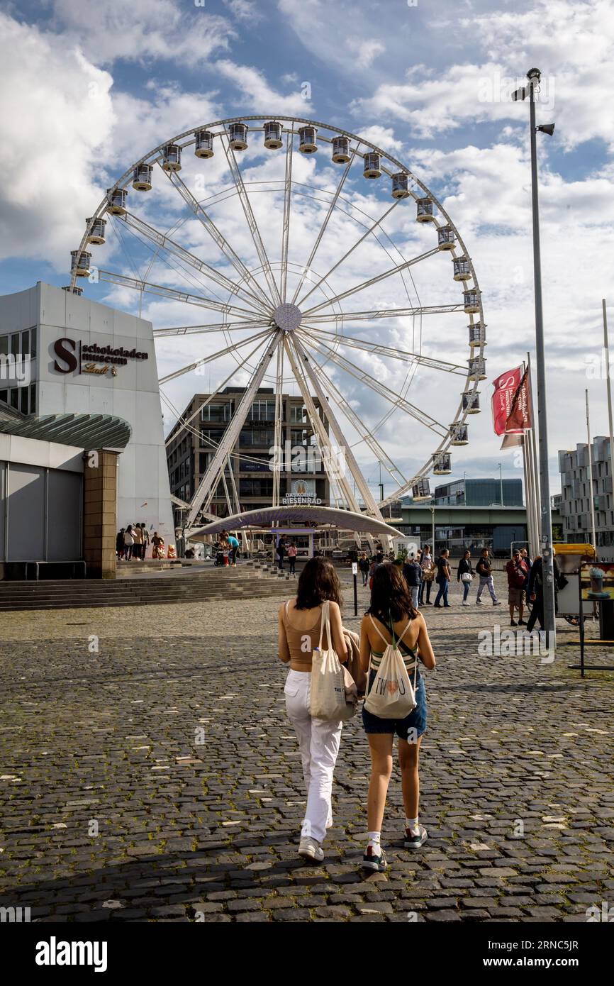 ferris wheel in the Rheinau harbor at the Chocolate Museum, Cologne ...