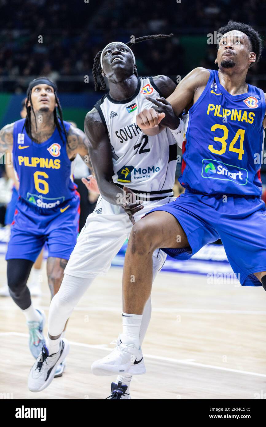 Quezon, Philippines. 31st Aug, 2023. Wenyen Gabriel (C) of South Sudan ...