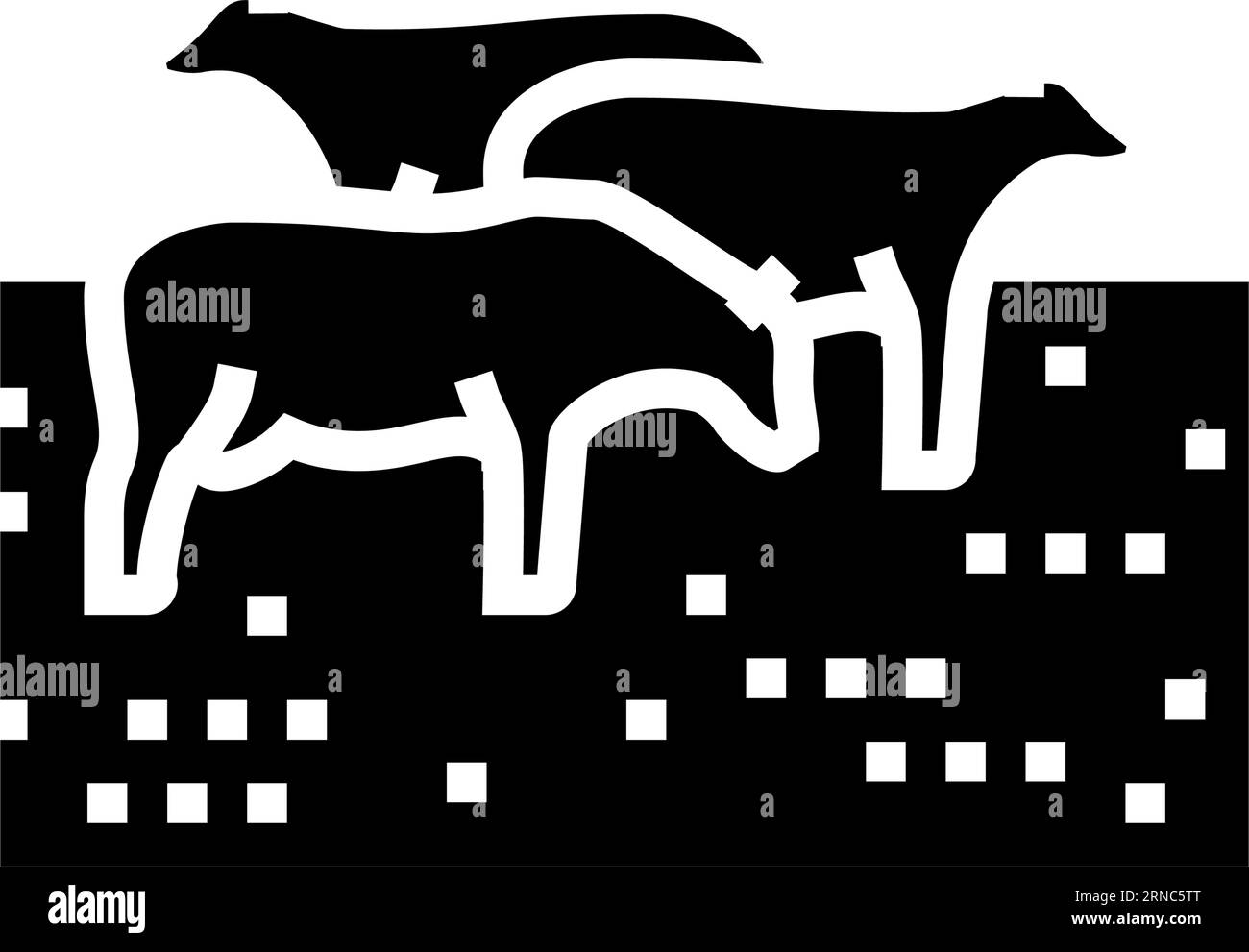 View beautiful cow grazing Stock Vector Images - Alamy