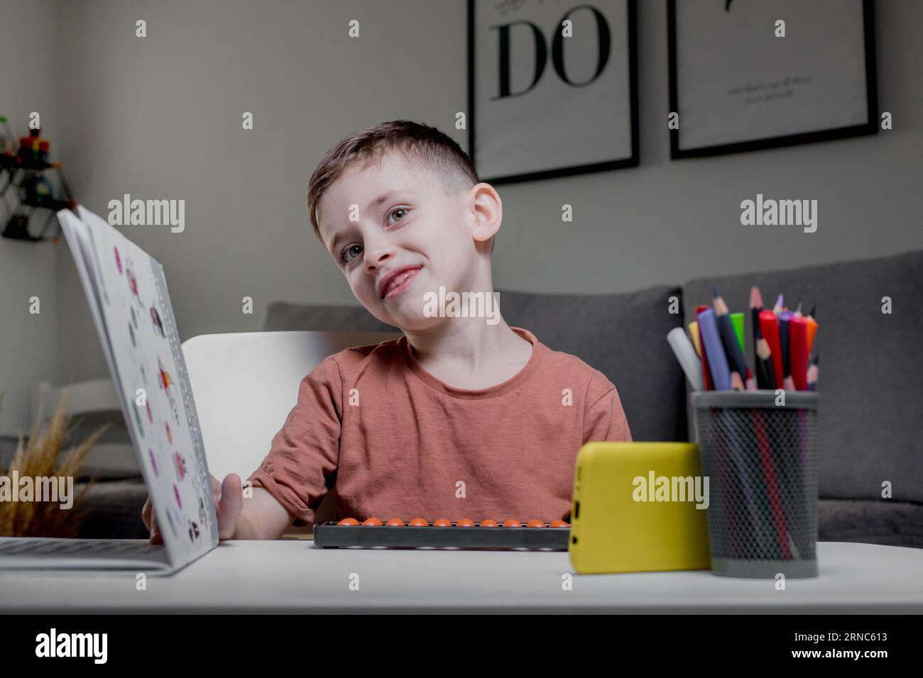 Schoolboy mental math mathematics hi-res stock photography and images ...