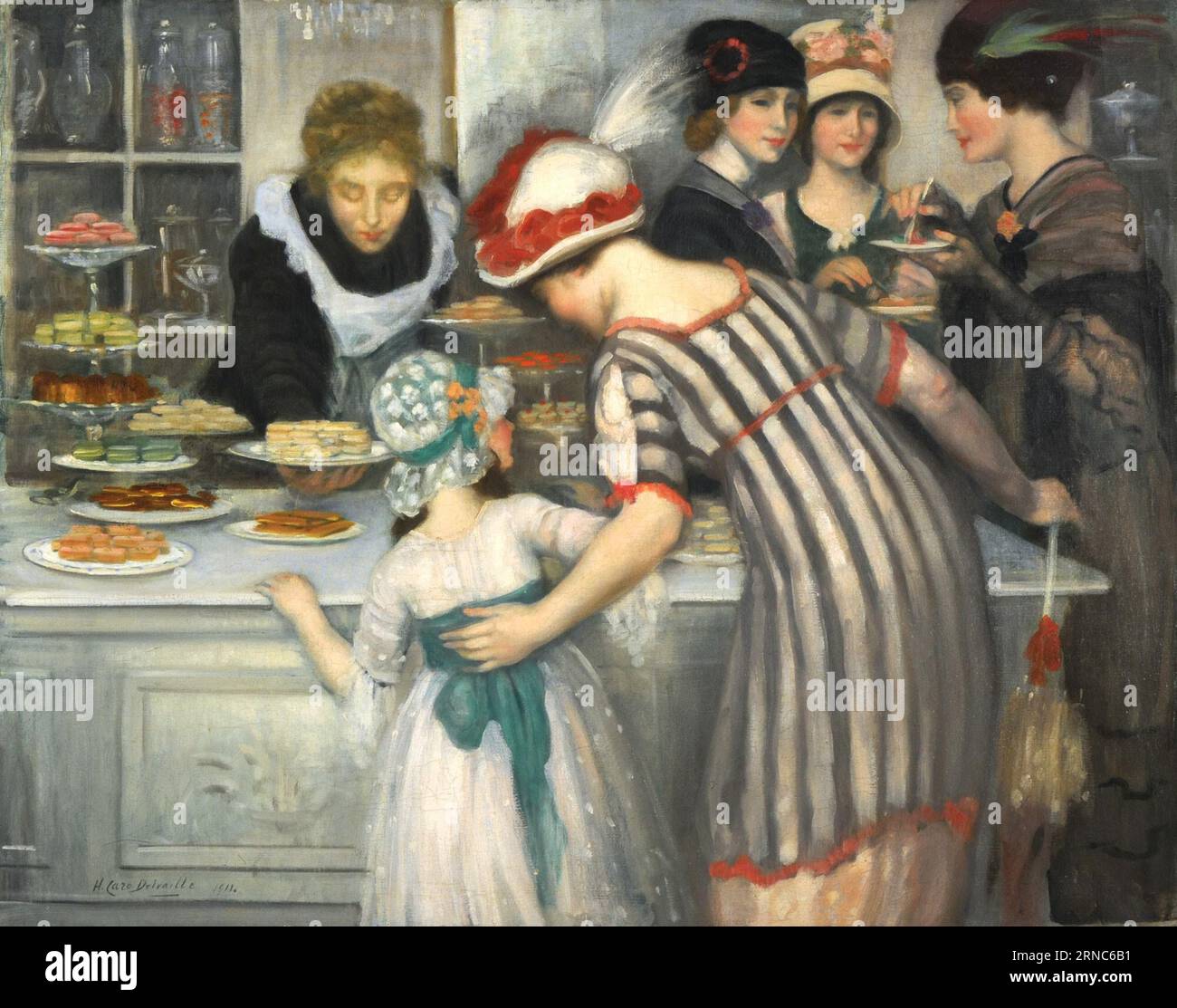 Dans la patisserie 1911 by Henry Caro-Delvaille Stock Photo - Alamy