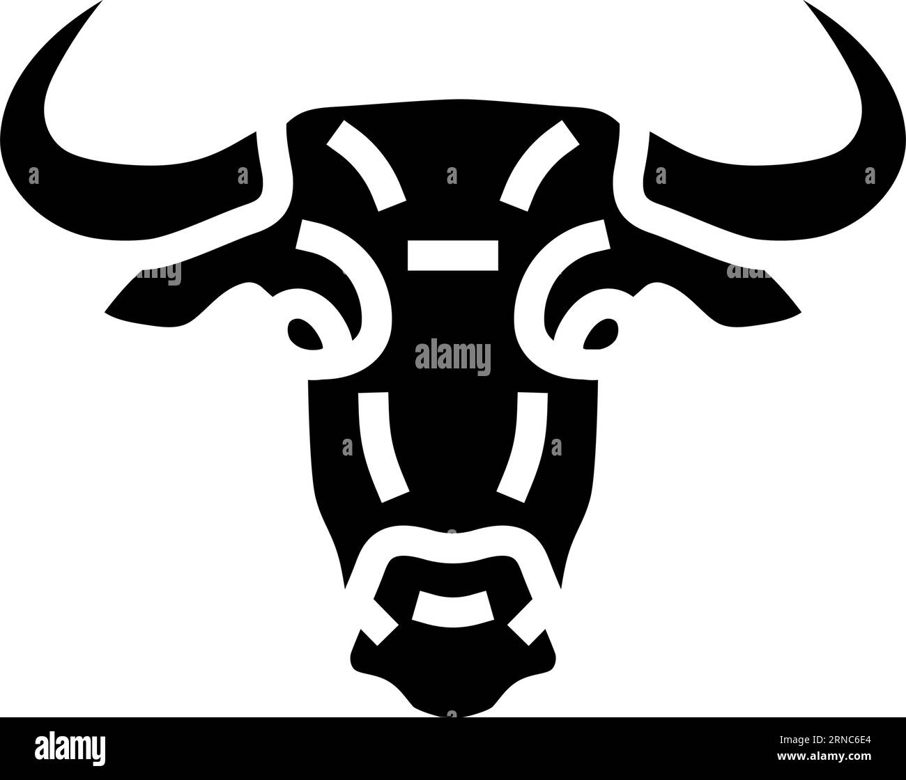 animal bull head glyph icon vector illustration Stock Vector Image ...