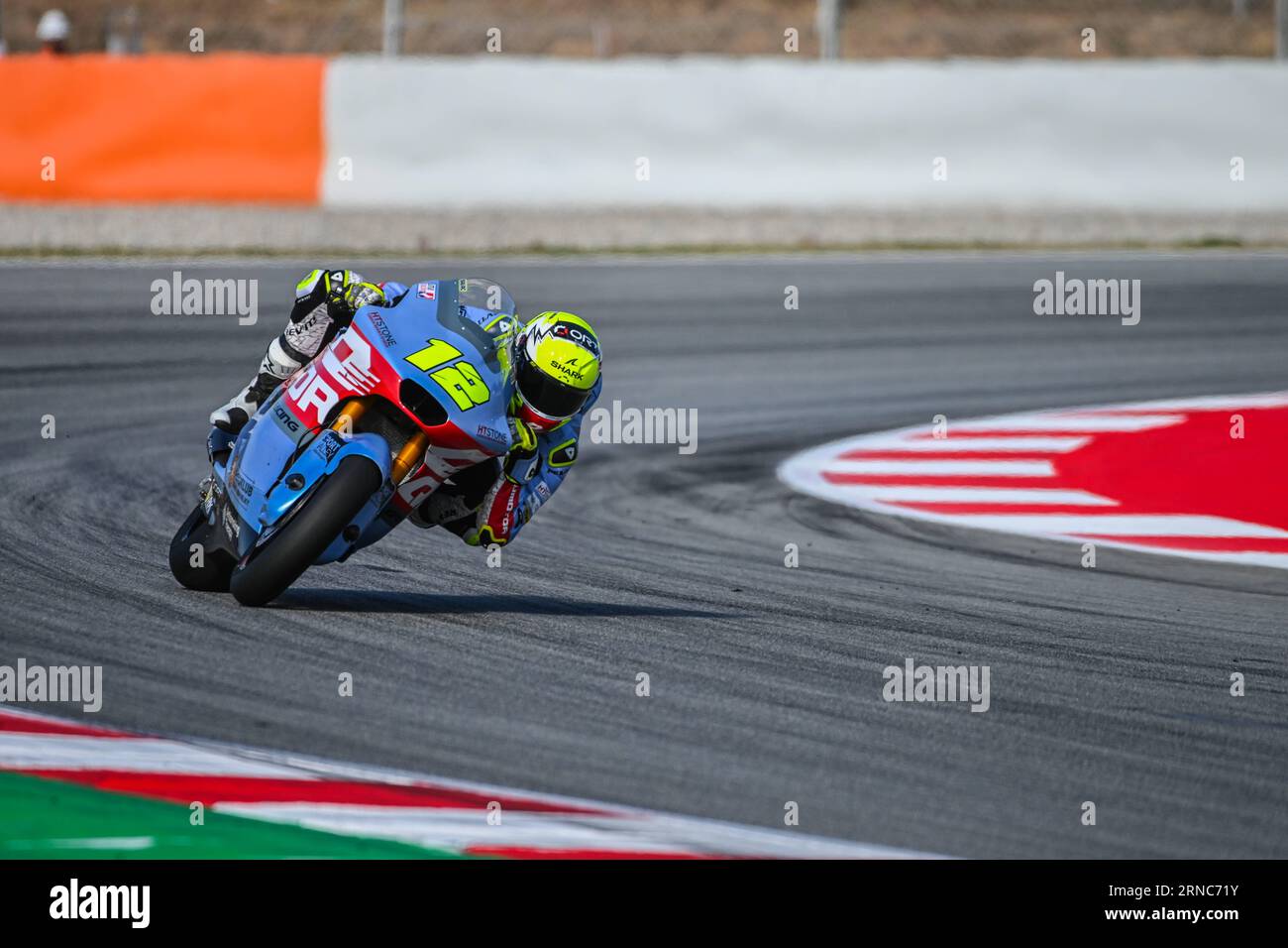 Filip Salac (12) of Czechia and QJMOTOR Gresini Moto2 during the MOTO 2 ...