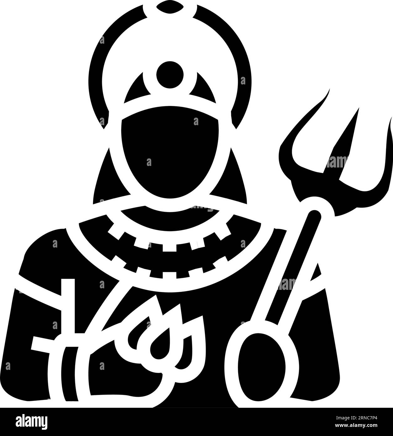 durga trident trishul glyph icon vector illustration Stock Vector Image ...