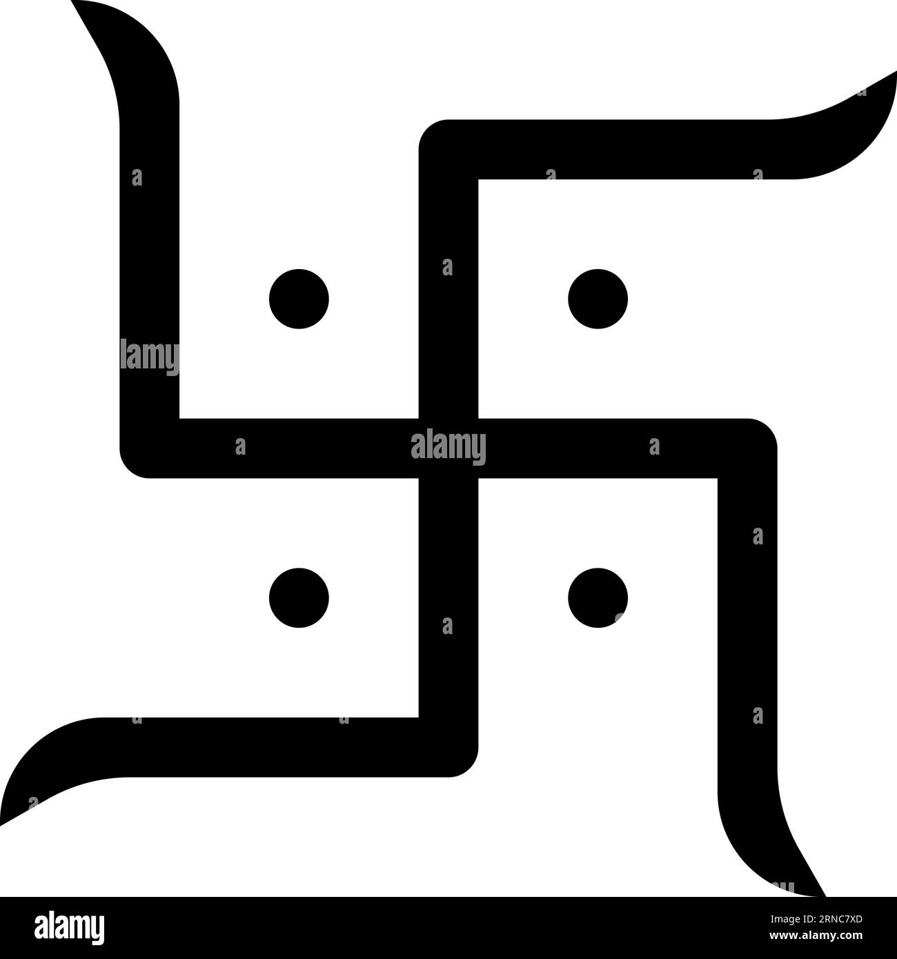 swastika hinduism glyph icon vector illustration Stock Vector Image ...