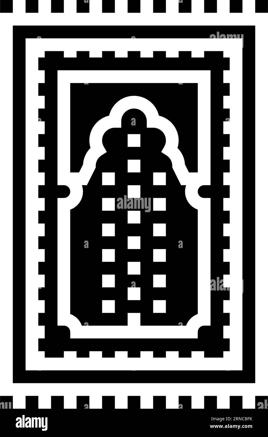 prayer mat islam muslim glyph icon vector illustration Stock Vector ...
