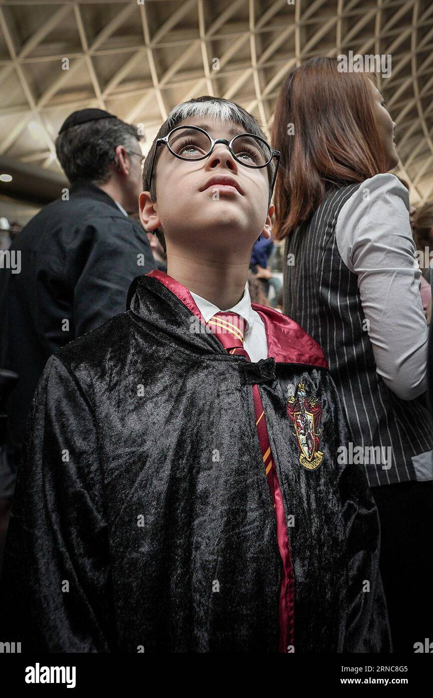 London, UK. 1st September 2023. Back to Hogwarts Day. A young fan ...