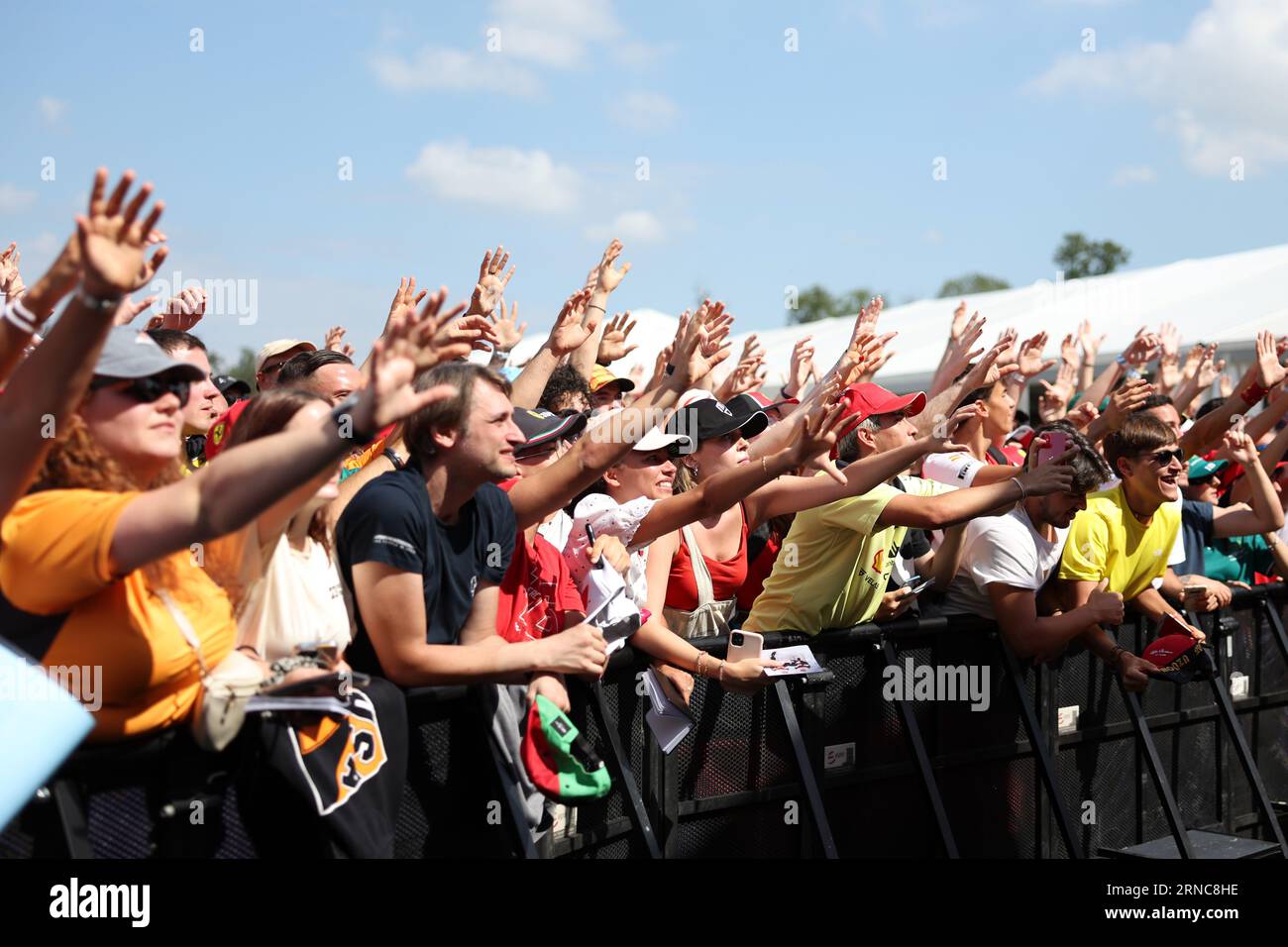 Monza, Italy. 01st Sep, 2023. Circuit atmosphere - Fans at the FanZone ...
