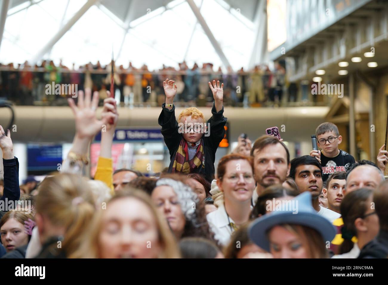 Harry Potter fans during the annual Back to Hogwarts Day at Kings Cross ...